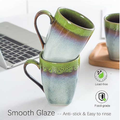 Ceramic Stoneware Cups with Large Handle Wholesale in China | Durable ...