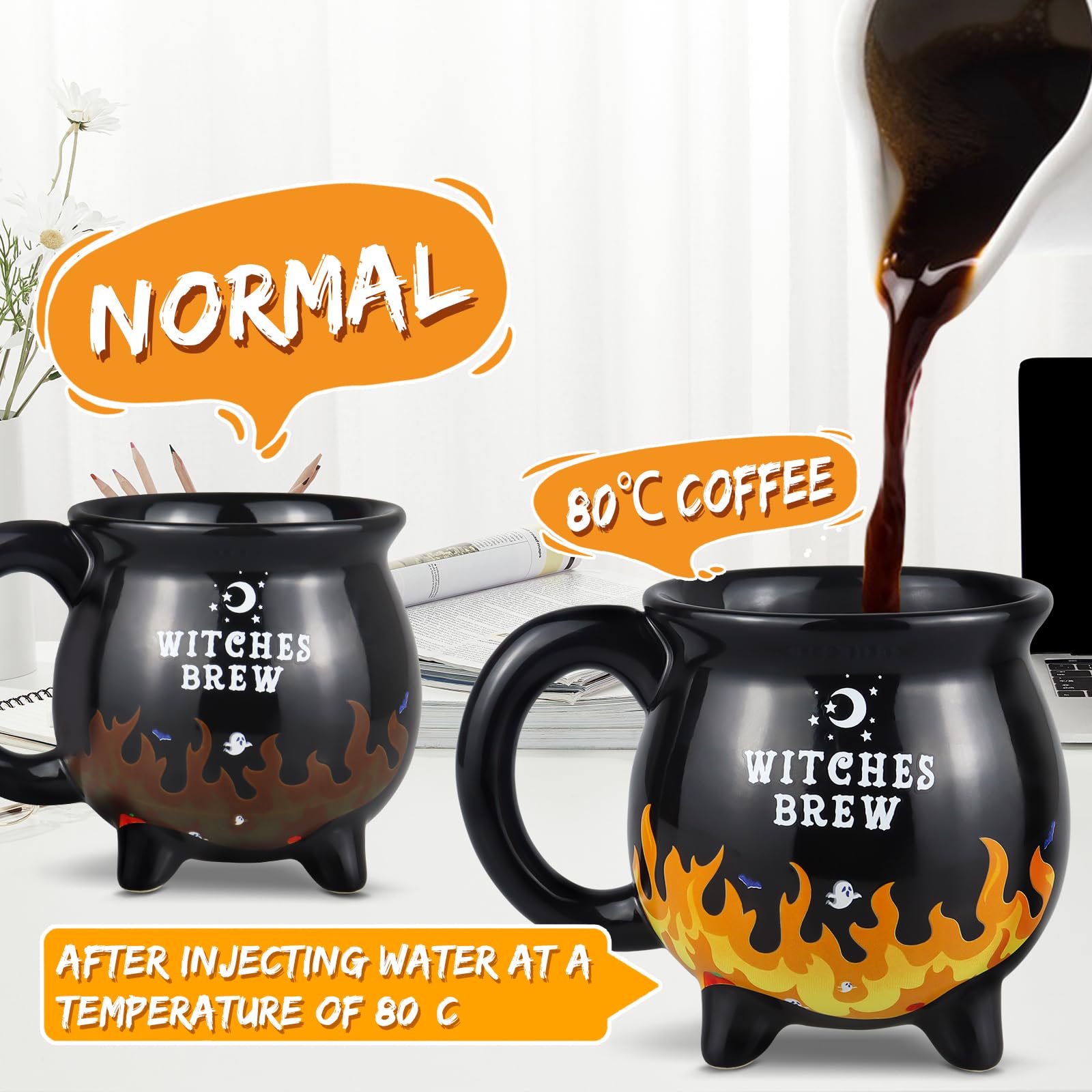 High Quality Witch Brew Ceramic Cauldron Coffee Mug